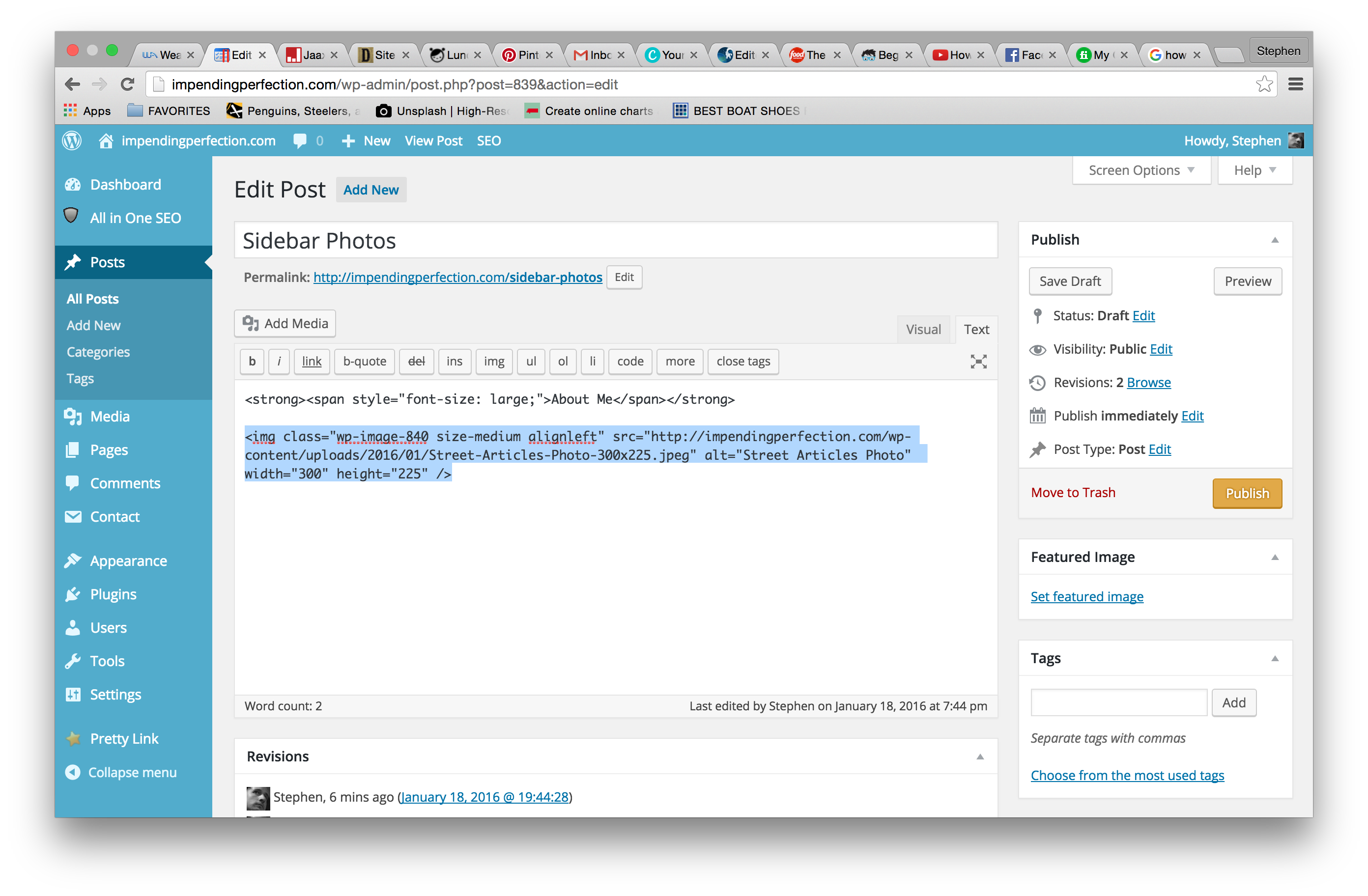 How To Add An Image To The Sidebar In Wordpress